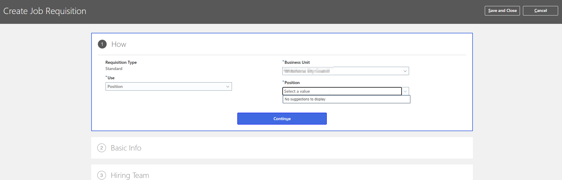 Position Lov Is Not Showing Suggestions For Some Hiring Manager When Creating Requisitions