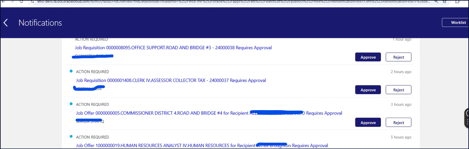 Bell Notification Of Requisition Approval Does Not Go Away Parallel Approval — Cloud Customer
