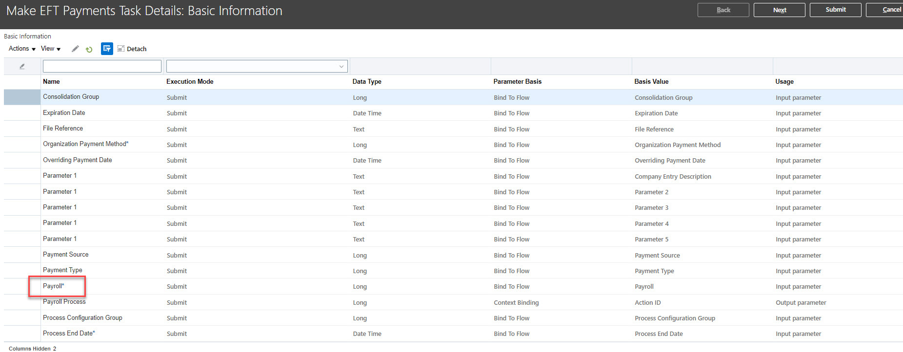 Payroll Flow Patterns- How to Remove Required Task Make EFT — Cloud Customer Connect
