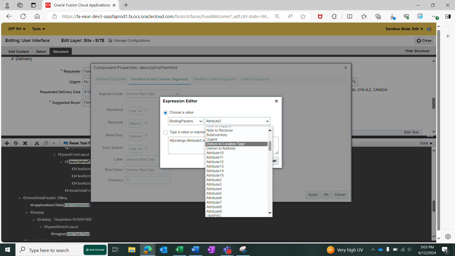 Descriptive Flexfield - Can't Use Global Flexfield in Expression Builder of another Global ...