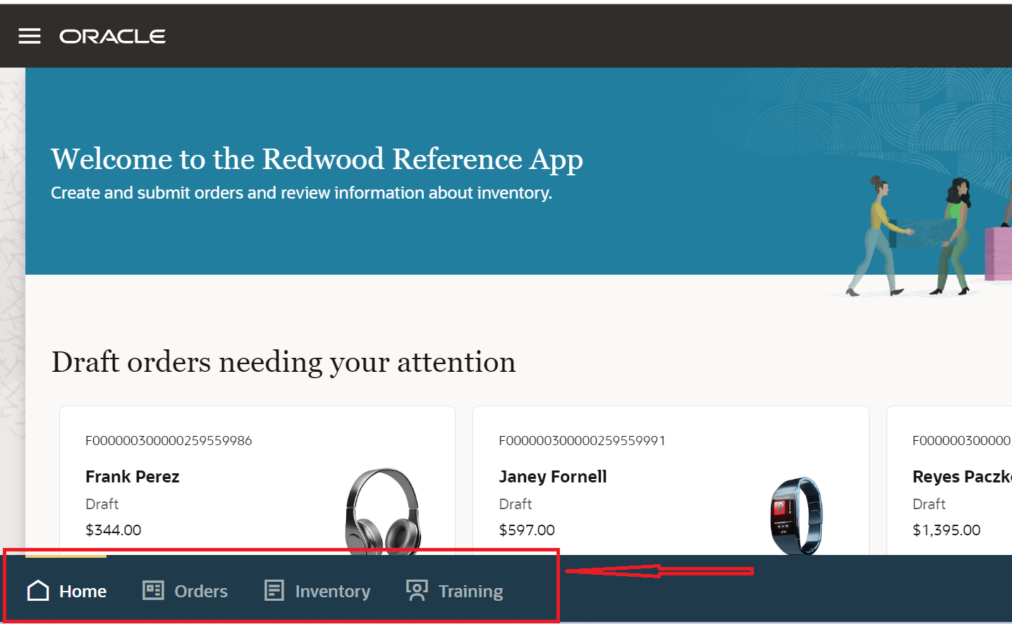 Navigation in redwood template — Cloud Customer Connect