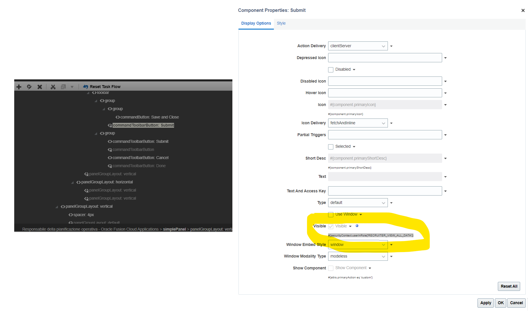 How To Hide Job Requisition Submit Button To The Recruiting Manager — Cloud Customer Connect