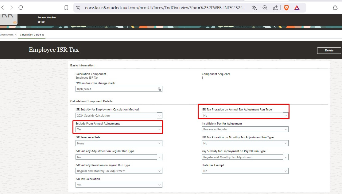 Extracting Information From The Employee Calculation Card — Cloud Customer Connect