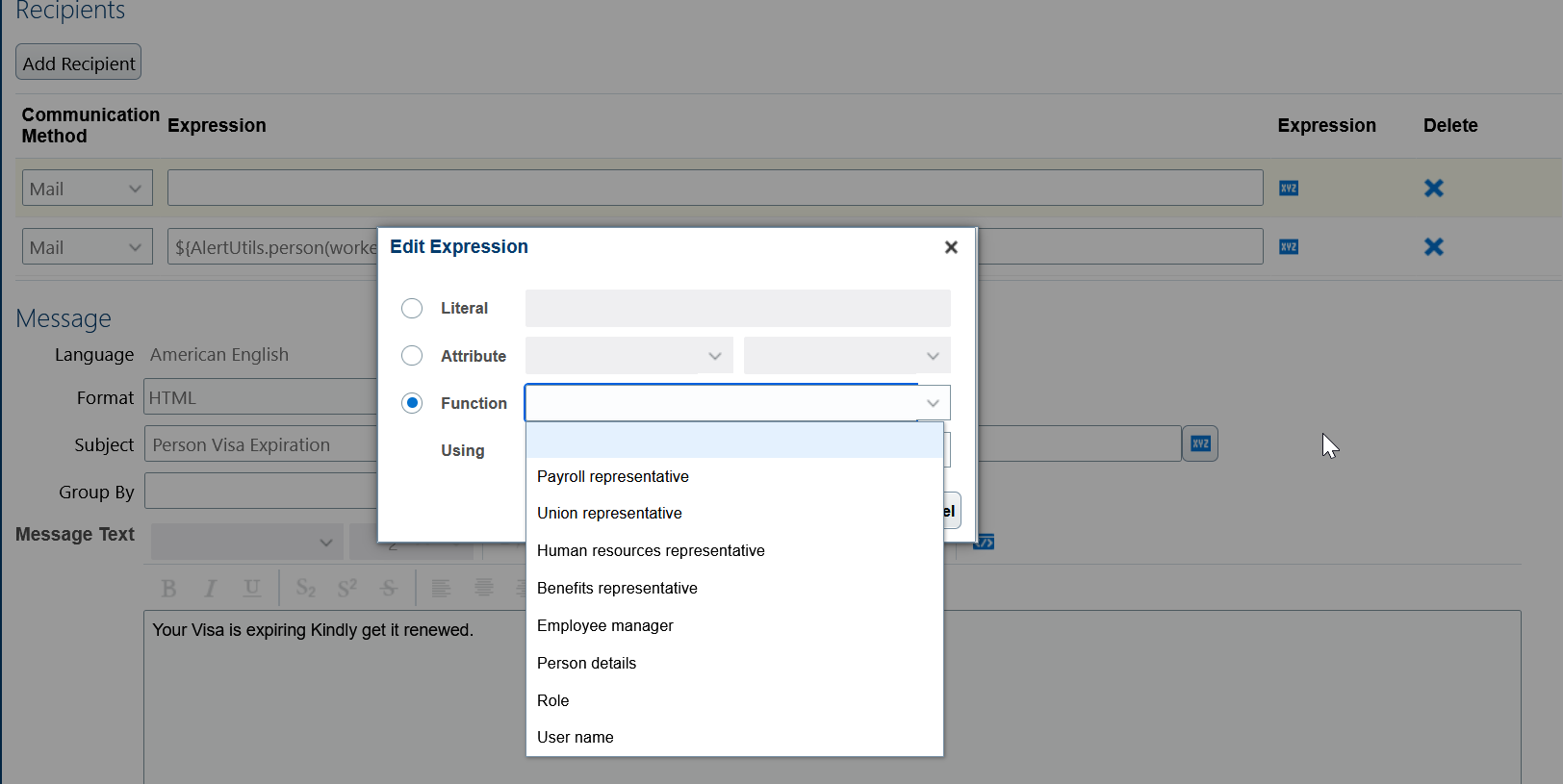 Alert Composer Mail to Custom AOR — Cloud Customer Connect