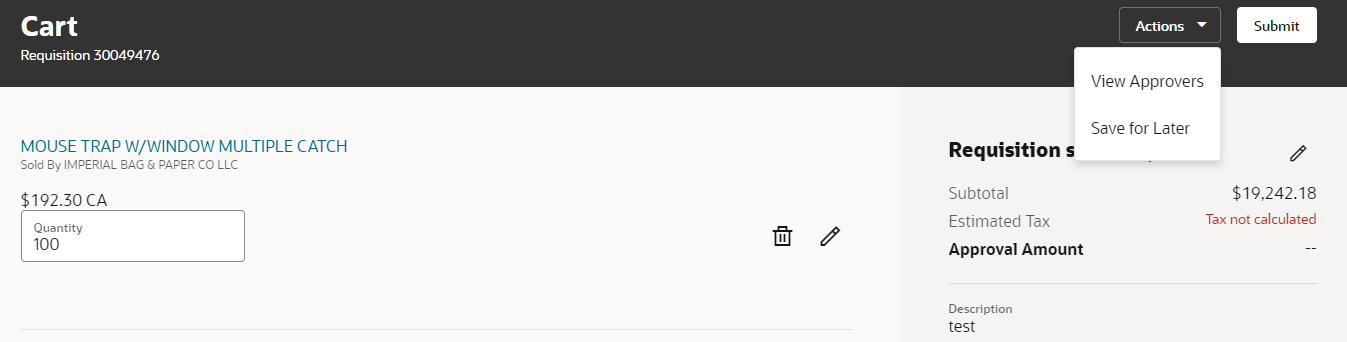 Approvers Screen Shows Blank When Viewed From Cart Before Submitting Requisition In Rssp — Cloud