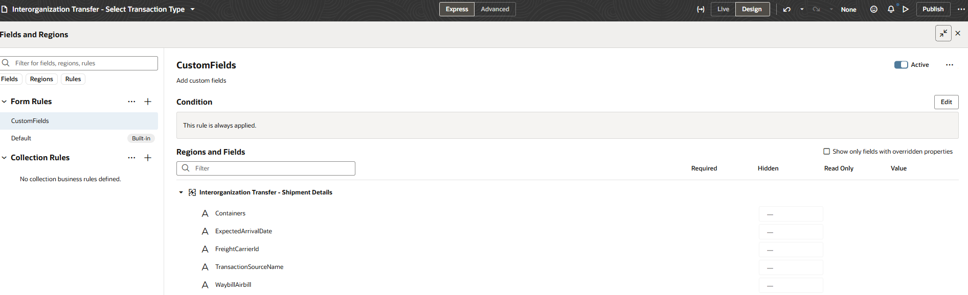 VB Studio edit Built-In rules and Forms — Cloud Customer Connect