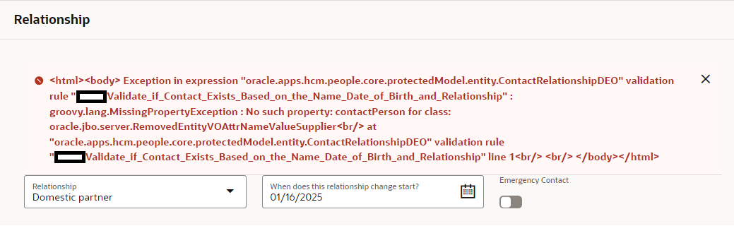 Person Contact Update error in Redwood — Cloud Customer Connect