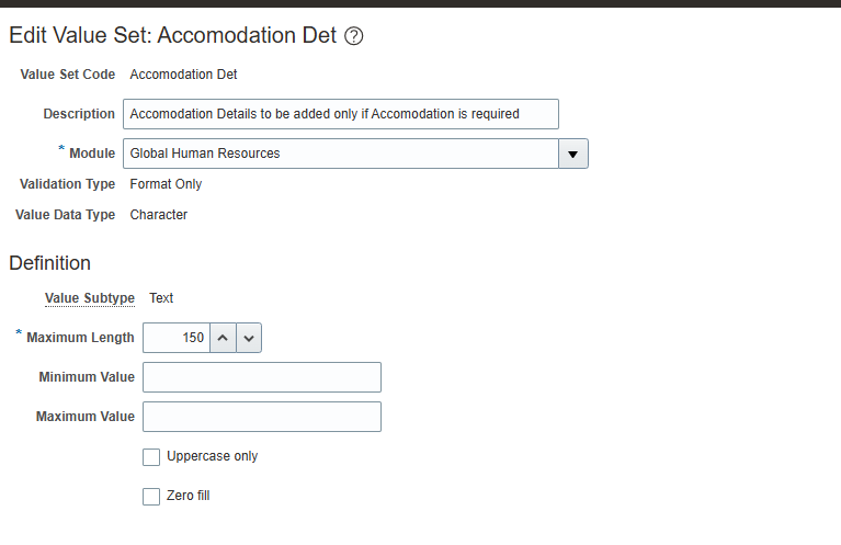 How to increase Maximum Length in format only value set — Cloud ...