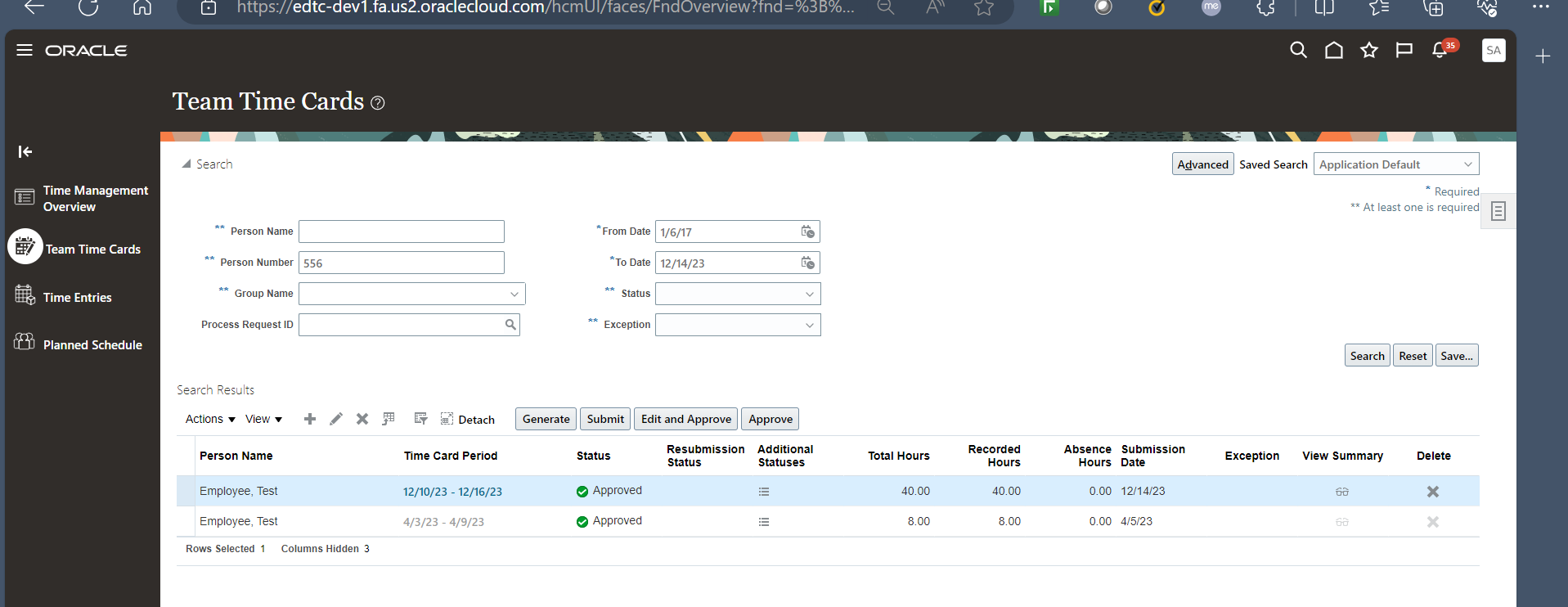 Call An Oic Integration From Approve Timecard Button — Cloud Customer Connect