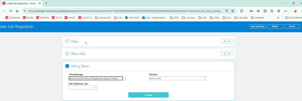 Redwood Requisition Flow Hiring Manager — Cloud Customer Connect