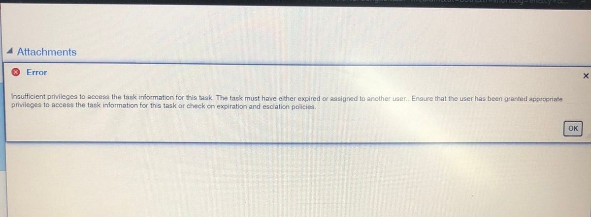 Error "Insufficient privileges to access the task information for this ...