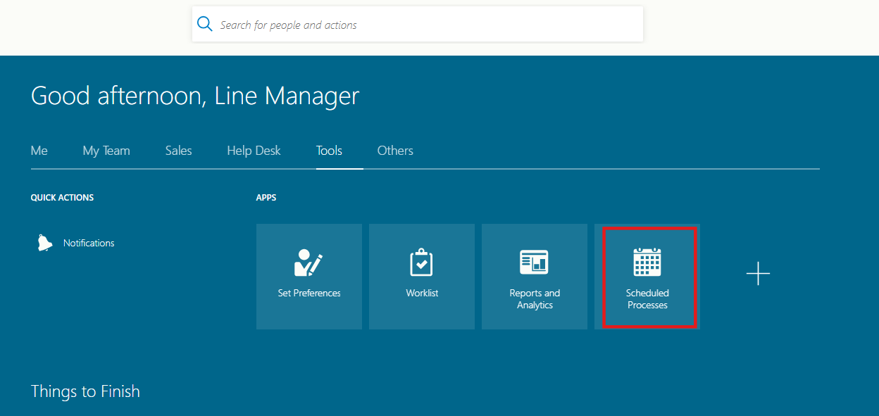 Remove schedule process tile from Line manager login — Cloud Customer ...