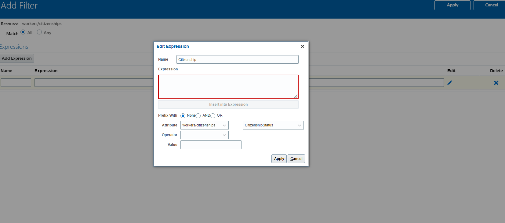Citizenship Filter Condition in Alert Composer — Cloud Customer Connect