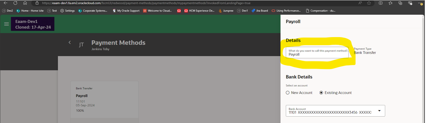 Redwood- ESS-Payment method screen-Can we rename "What do you want to ...