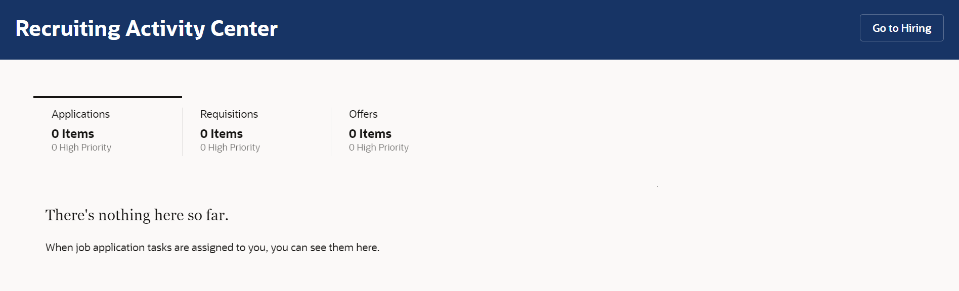Not Getting Any Data In Recruiting Activity Center — Cloud Customer Connect