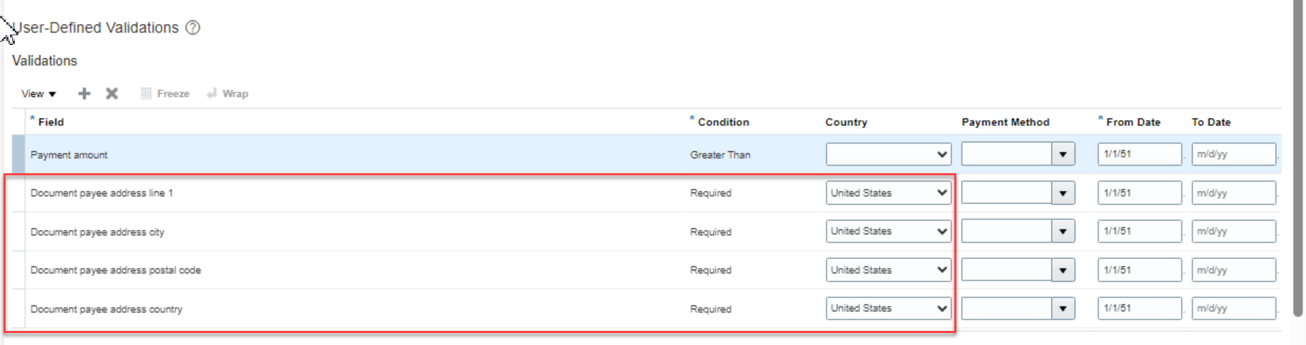User defined address validations defined at Manage Formats is not ...