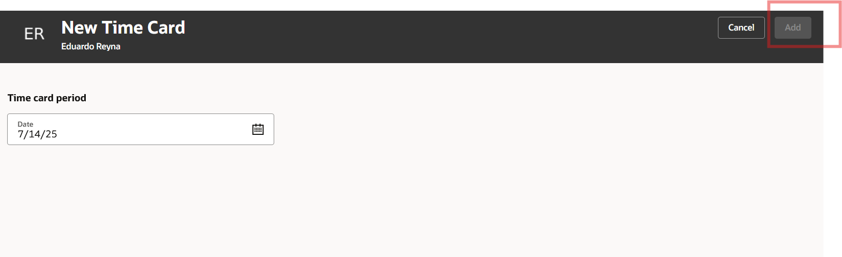 Unable To Add Time Entries For Inactive Assignments In The Redwood Ui