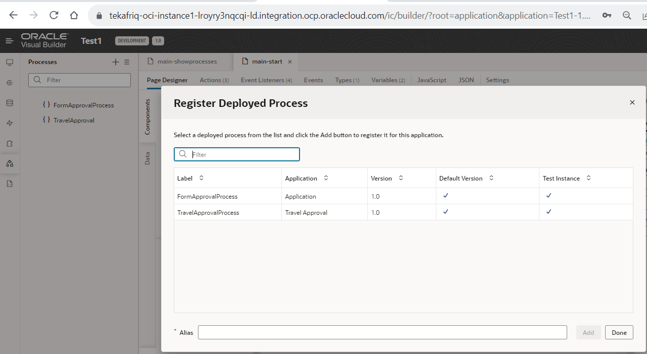 Why Does Dynamic Process Application Not Show Under Deployed Processes In Visual Builder — Cloud