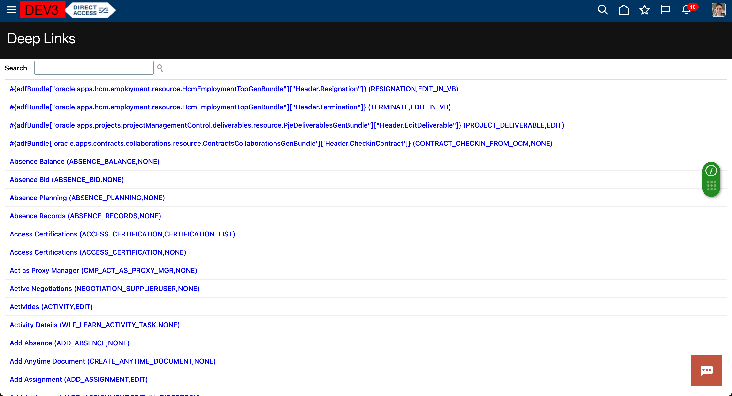 Redwood Quick Actions Not Available In Deep Links 24b — Cloud Customer