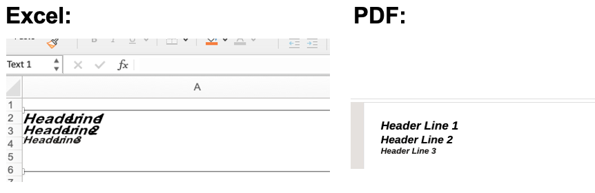 Excel report headers not displayed properly — Cloud Customer Connect