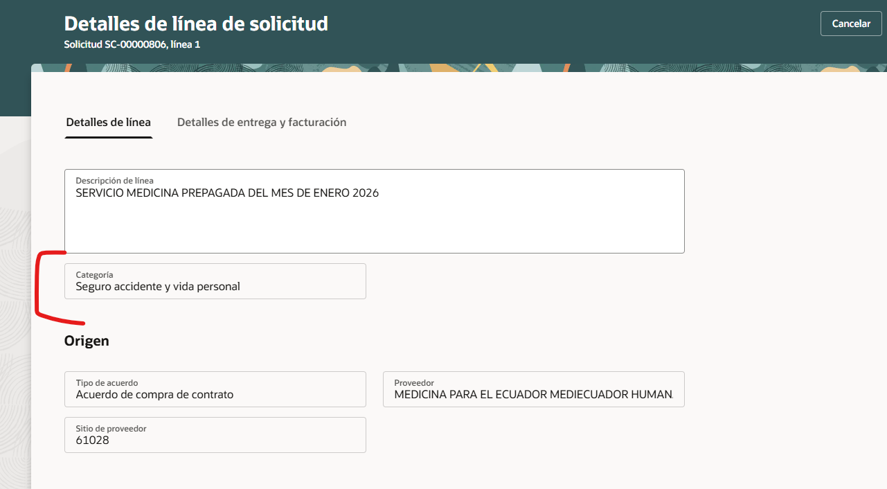 Category field not editable when PR is created via FBDI — Cloud ...