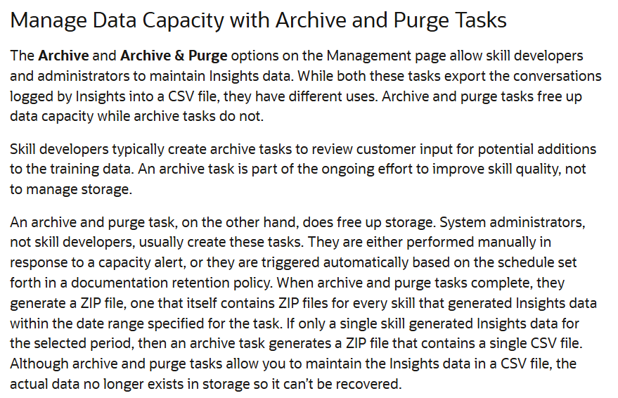 ODA - Archive and purge auto process — Cloud Customer Connect