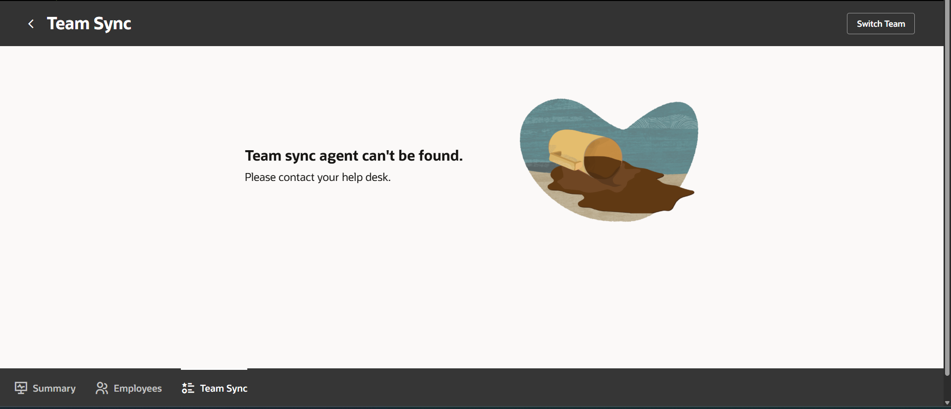 Team Sync agent can't found — Cloud Customer Connect