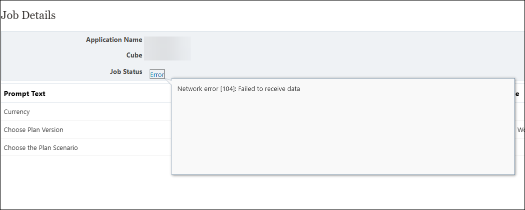 Network error [104]: Failed to receive data — Cloud Customer Connect