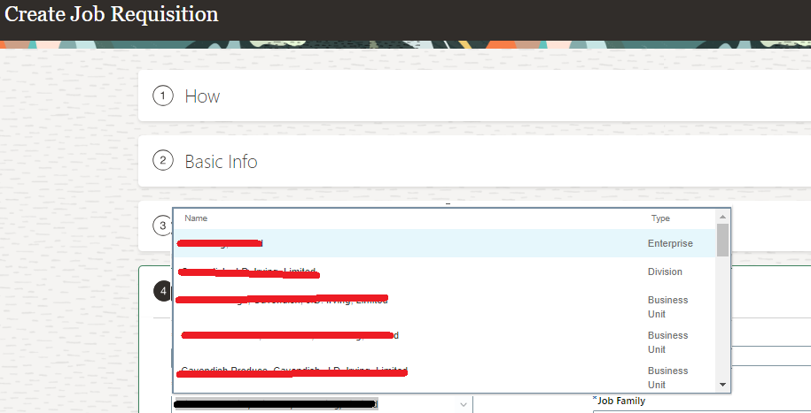 How to Remove Enterprise and Division from Organization Picklist in Requisition Creation Process ...