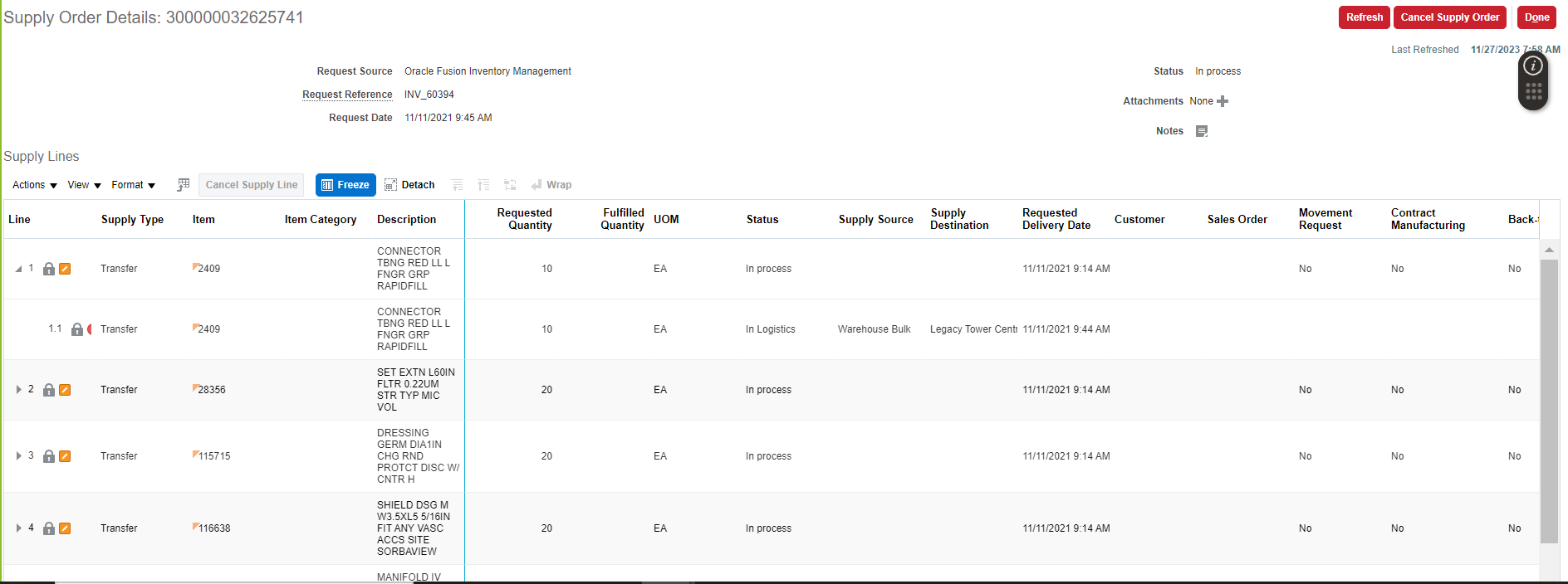 Transfer Order Created through SCO are stuck in "In Logistics" Status ...