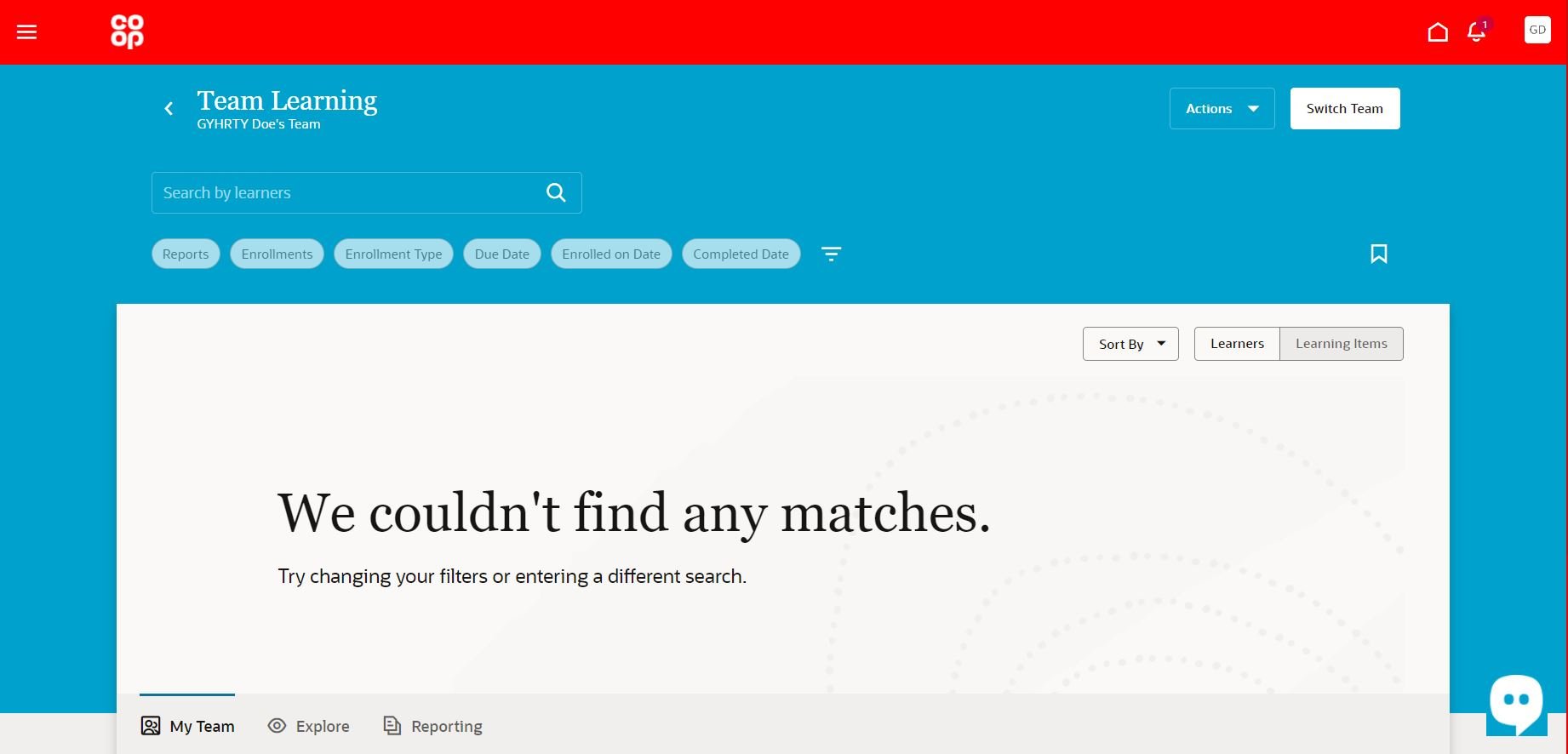 Redwood Learning Experience My Team Learning Not Showing Results — Cloud Customer Connect
