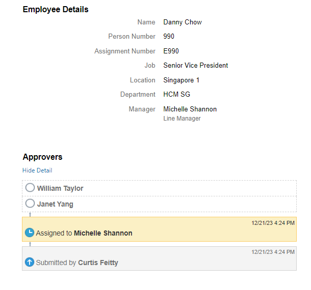 Hide Approvers Assignees In Approval Notification — Cloud Customer Connect