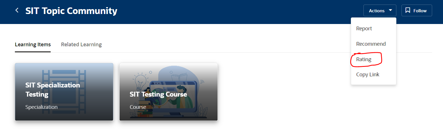 Hide Rating From Action Menu In Redwood Ui Community Page — Cloud Customer Connect