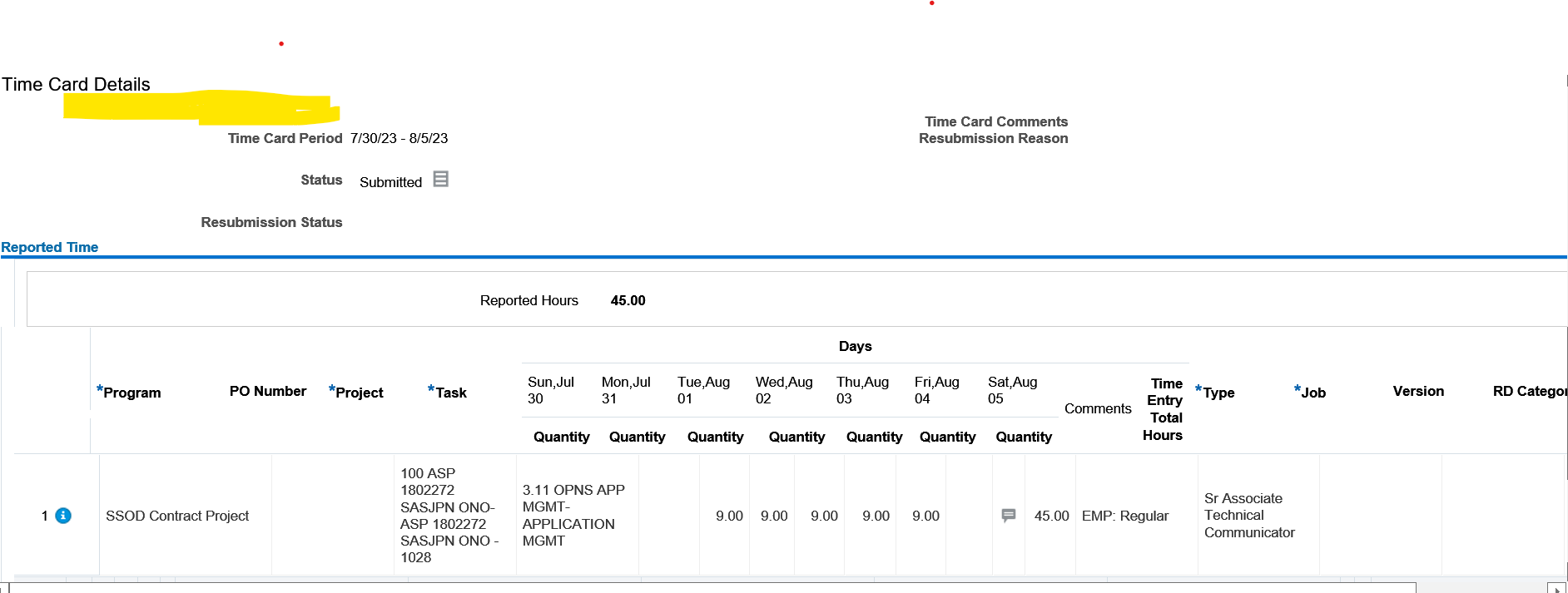 Customize Otl Timecard Notification Layout — Cloud Customer Connect