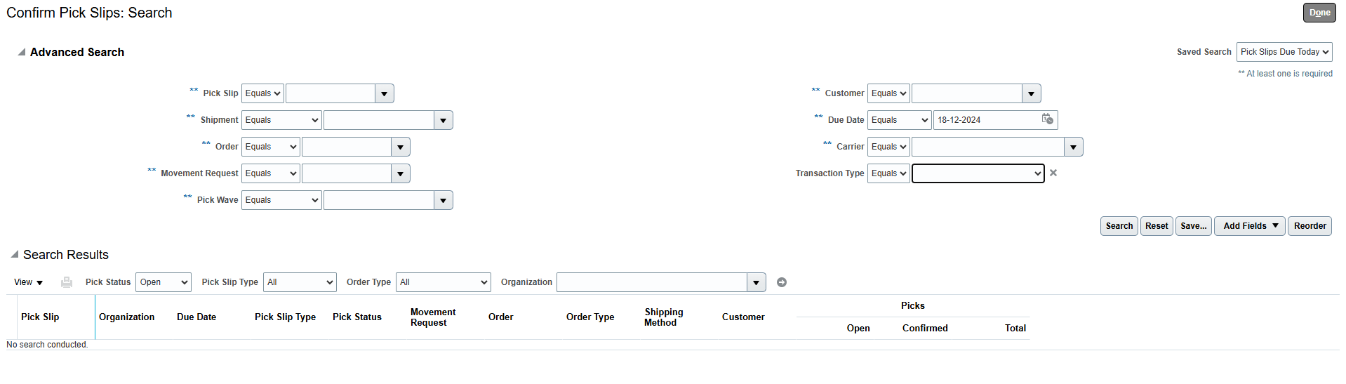 How can I enable custom Transaction Types to appear in the search bar ...