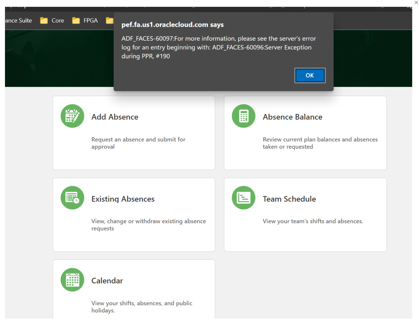 ADF_FACES-60097:For more information, please see the server's error log for an entry beginning ...