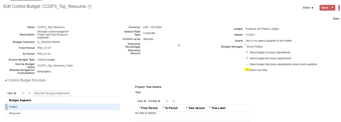 Budgetary Controls:How to default"Override"option when Control Budget ...
