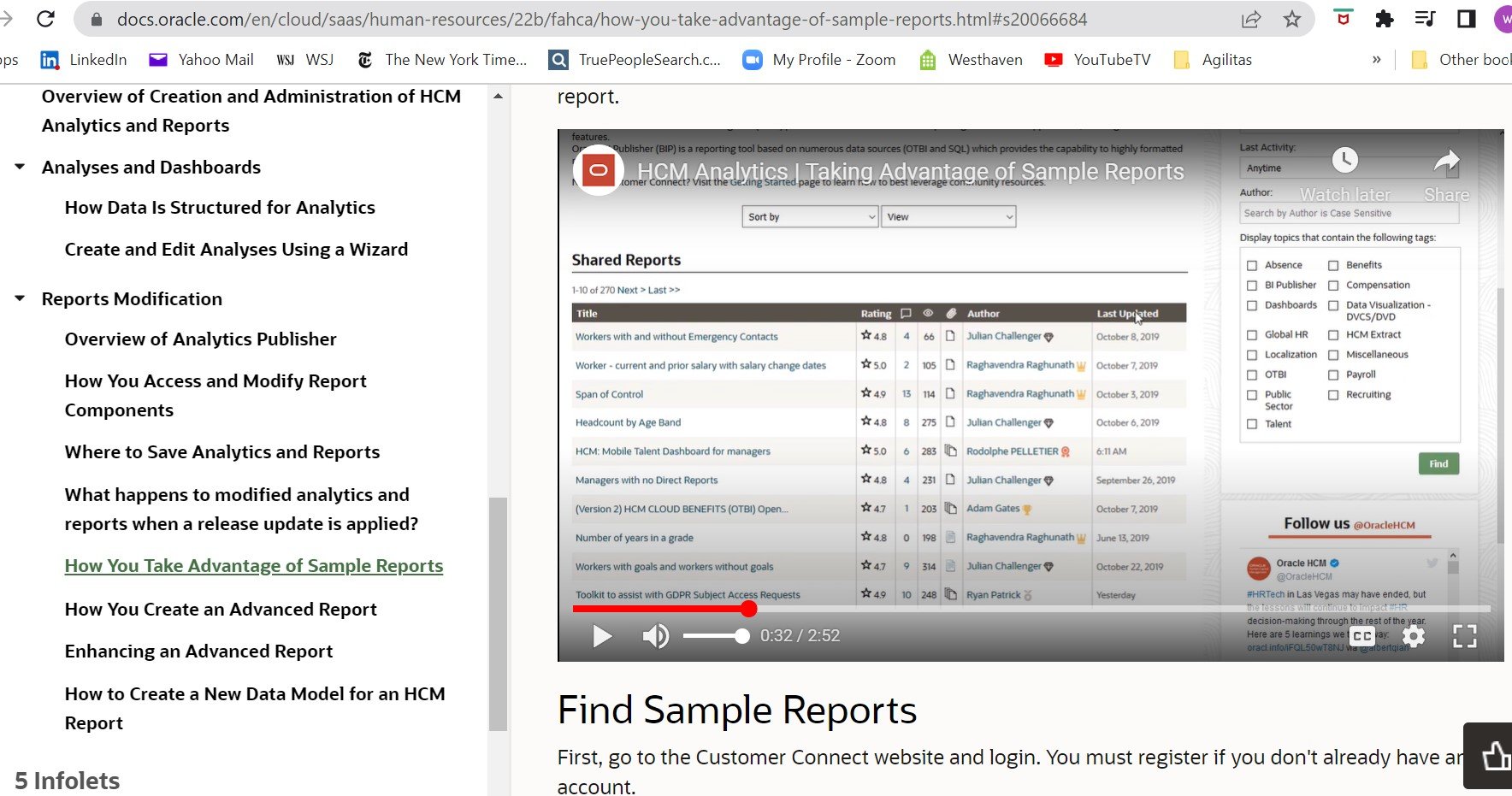 HCM Report Sharing Center — Cloud Customer Connect