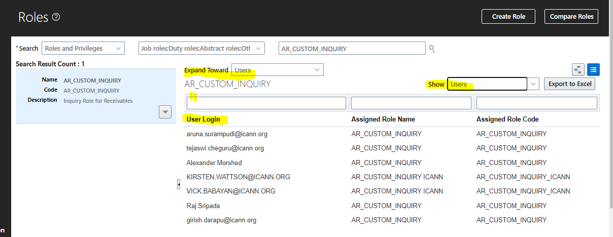 Need query to get the list of all users for a given role — Cloud ...