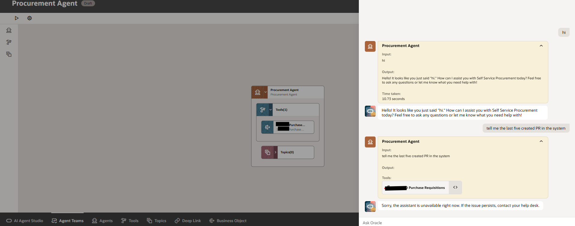 AI Agent is not working with custom business object — Cloud Customer ...