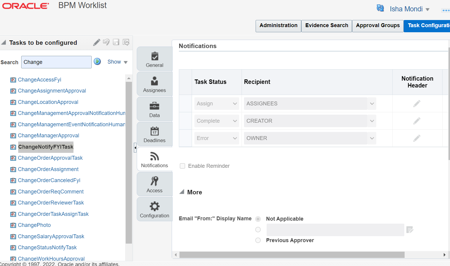How to setup a FYI workflow when a change order is completed — Cloud Customer Connect