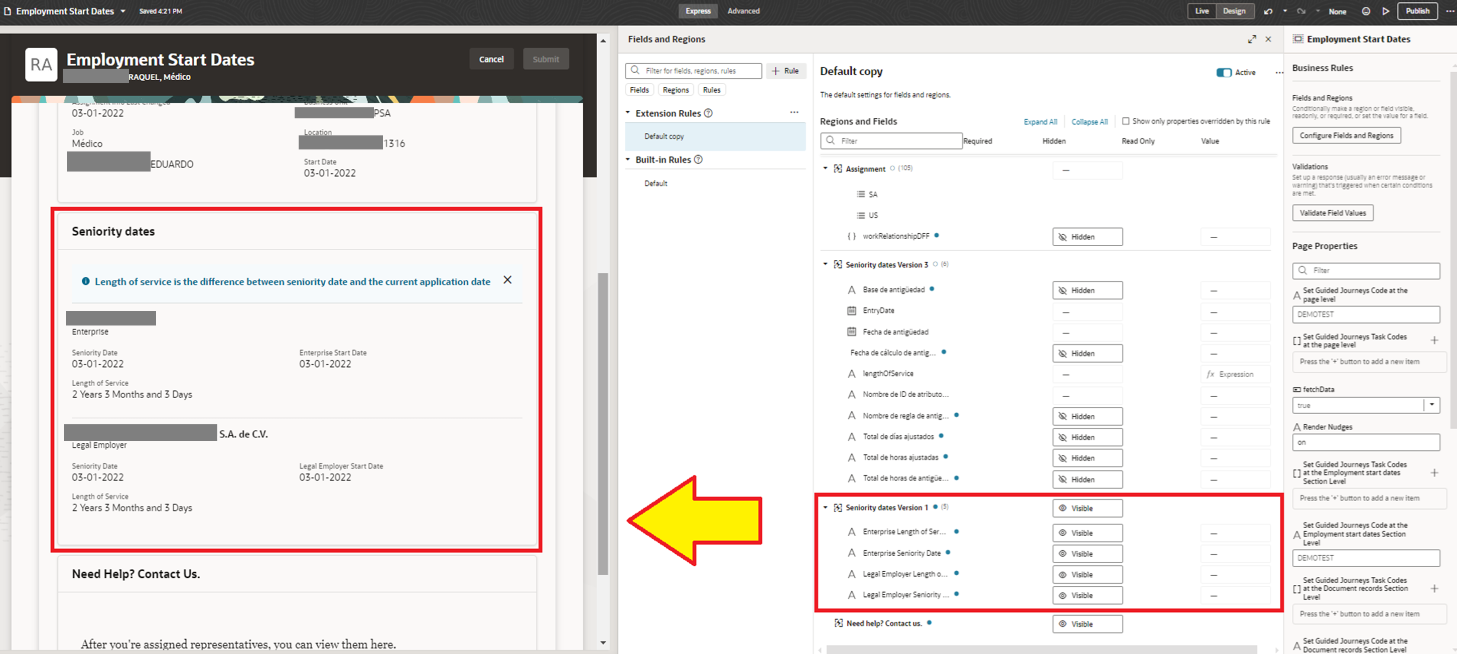Seniority Dates v3 doesn't show when switched to "Visible" — Cloud ...