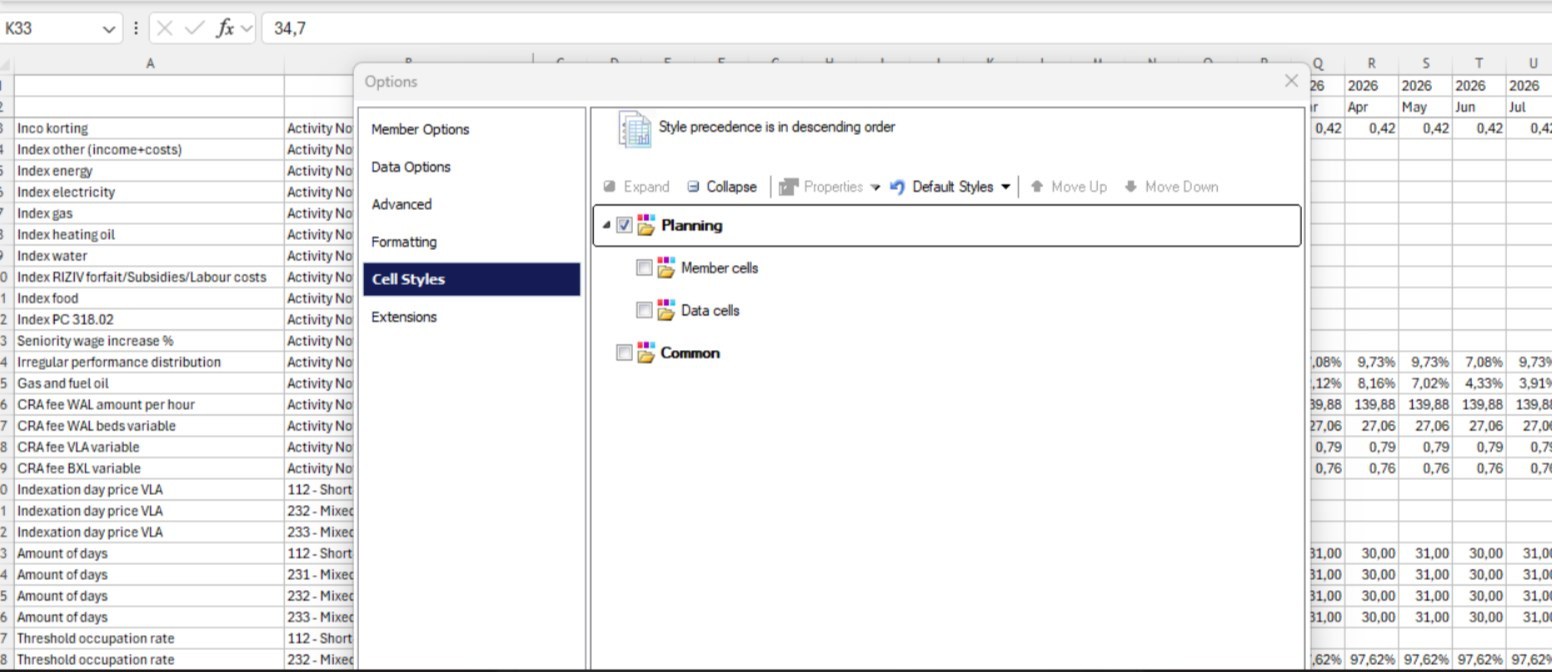 Issue with formatting that is cleared out in SmartView — Cloud Customer Connect
