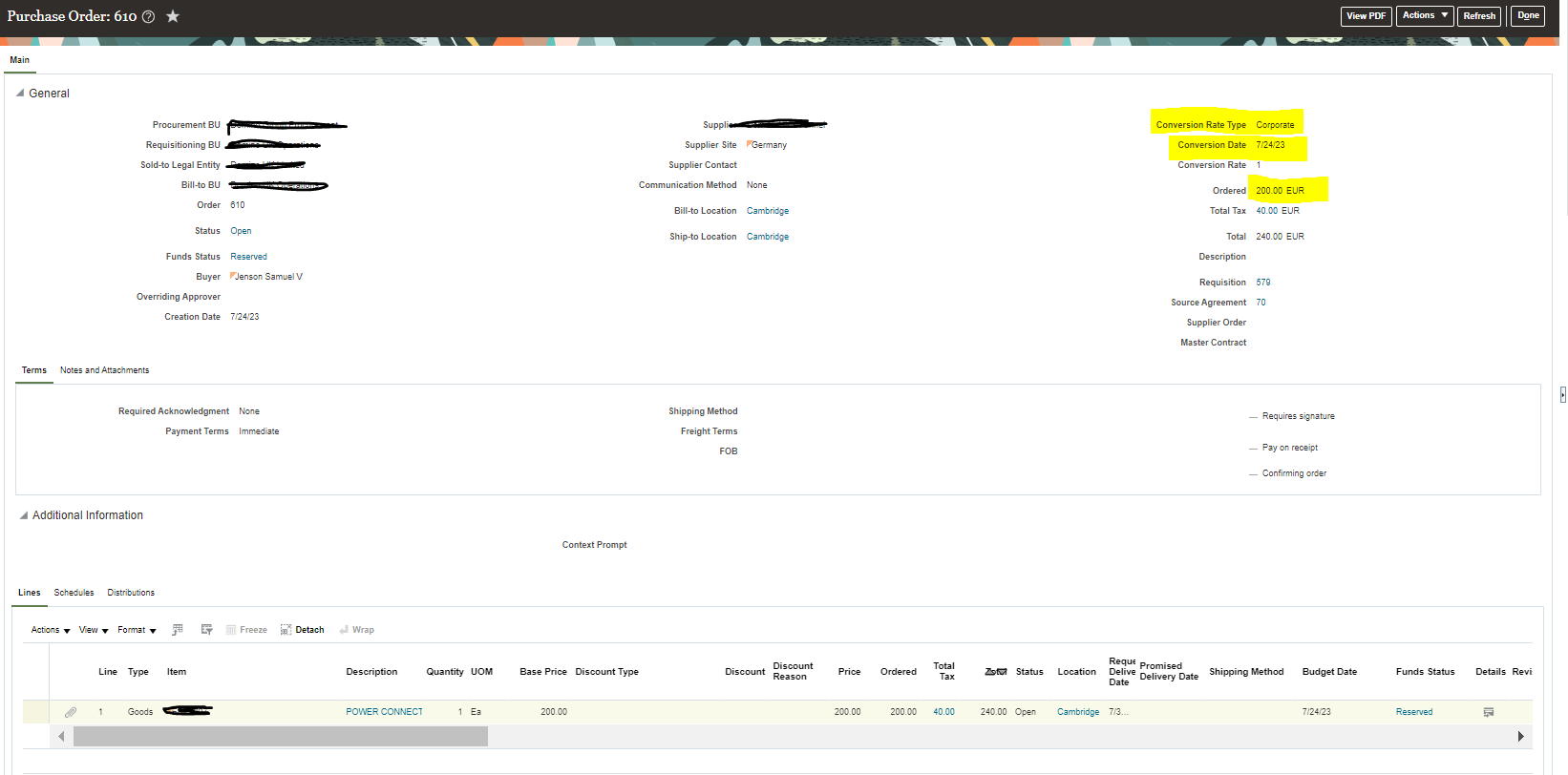 PR Currency and PO currency are different when currency conversion is ...
