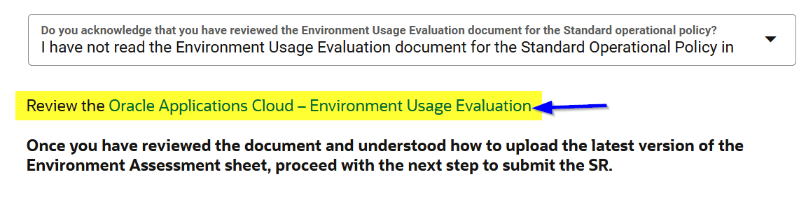 Not able to download "Environment Usage Evaluation" document (KB27113) — Cloud Customer Connect