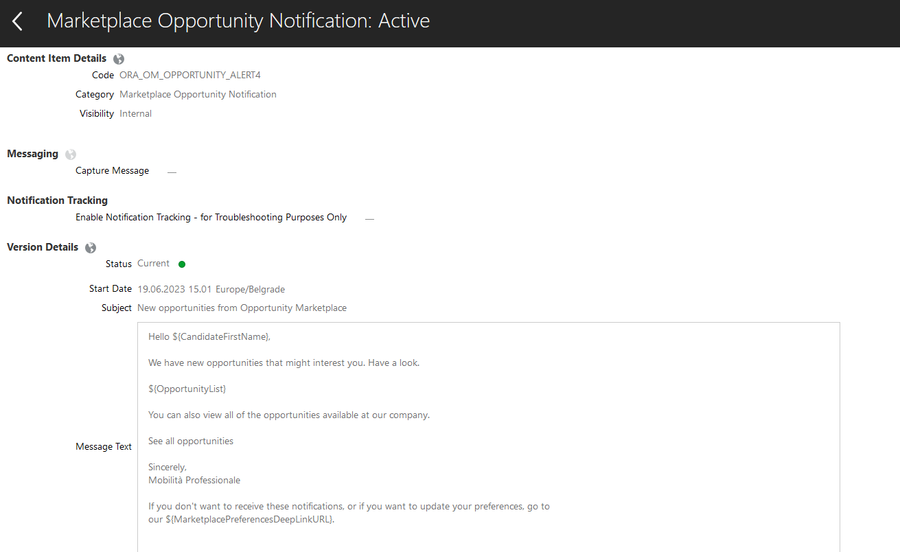 Job Alert Opportunity Marketplace doestn't work correctly — Cloud Customer Connect