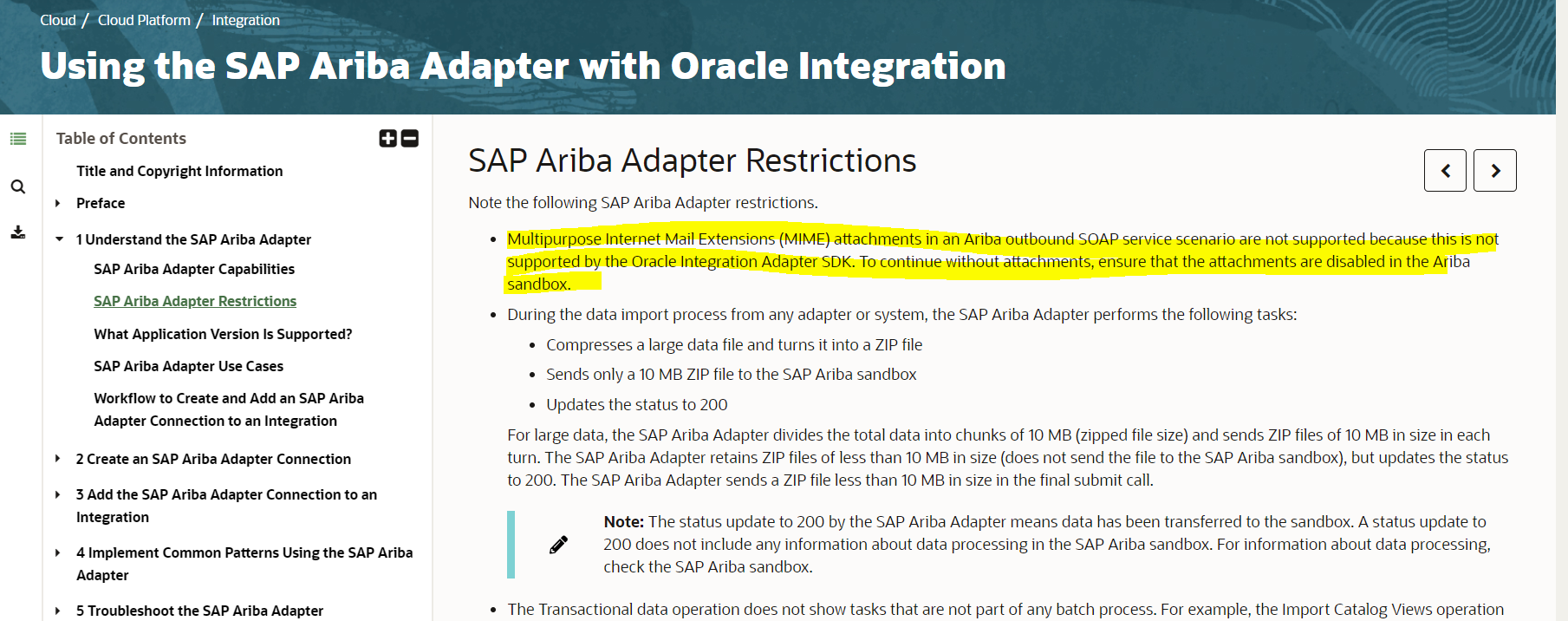 Integrating SAP Ariba using OIC with MIME attachments — Cloud Customer ...