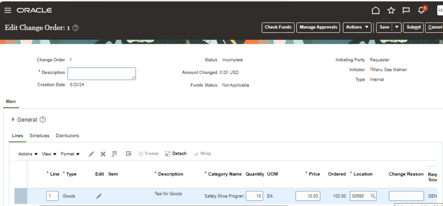 Unable to update the Price for Change orders created from RSSP vs SSP — Cloud Customer Connect