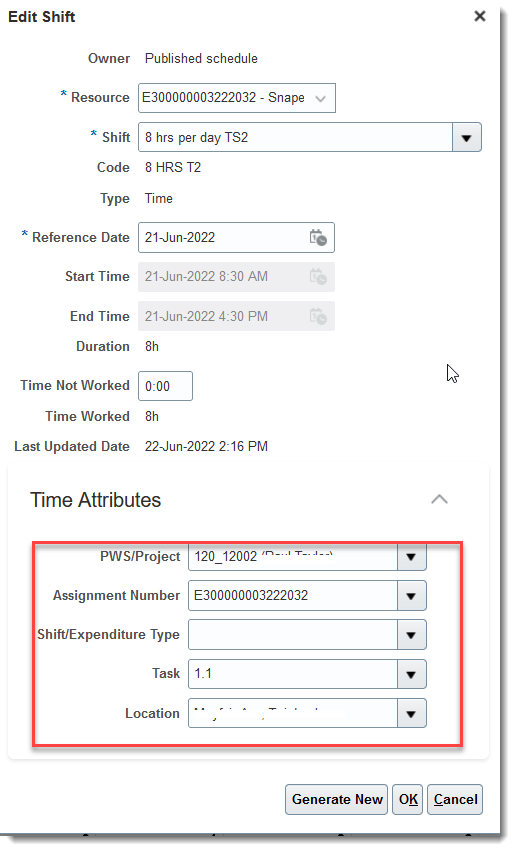 Planned Schedule Legend — Cloud Customer Connect