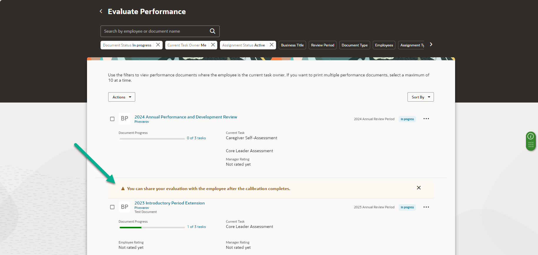 Redwood Disableyou Can Share Your Evaluation With The Employee After The Calibration Completes